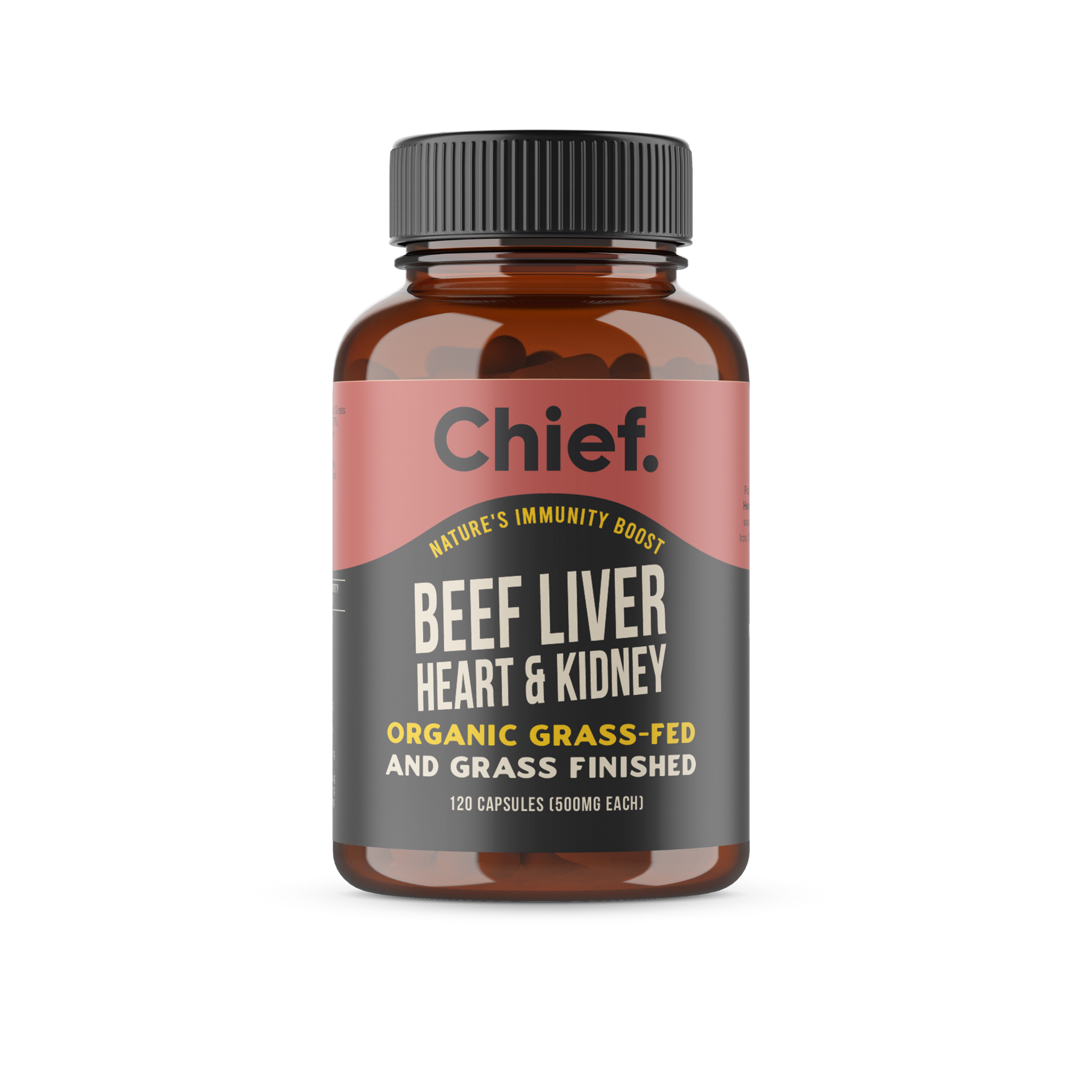 Chief Organic Beef Liver, Heart & Kidney, 120 Capsules – NZ Health Store