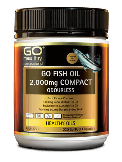 Go Healthy Go Fish Oil 2000mg Compact Odourless – NZ Health Store